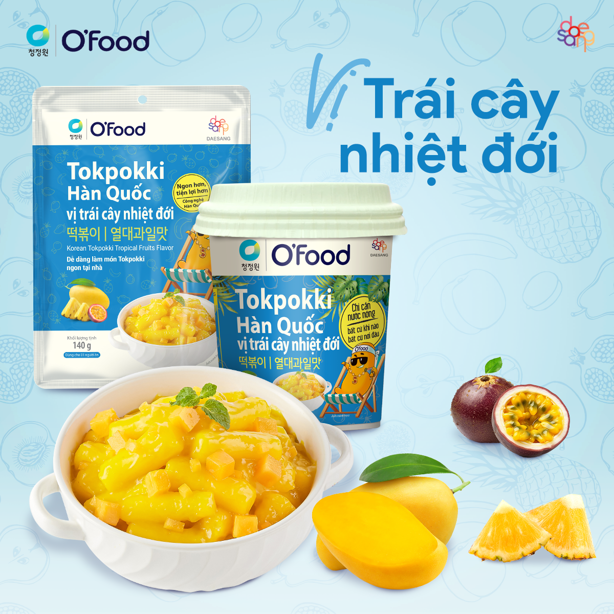 O’FOOD CHÀO HÈ VỚI 3 VỊ TOKPOKKI ĐỘC ĐÁO MỚI